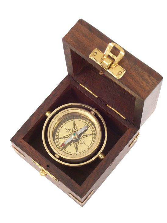 San Juan - maritimer Tischkompass (in Holz-Geschenkbox) - Troyer und