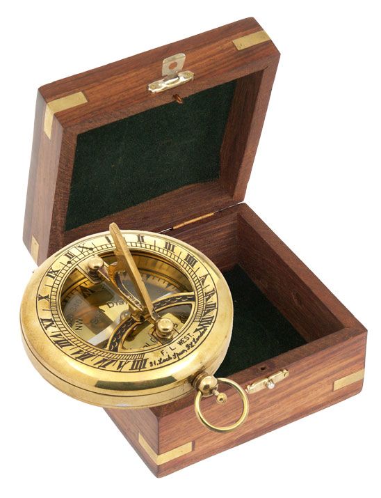 Tobago - Taschen-Sonnenuhr (in Holz-Geschenkbox) - Troyer und Seemann